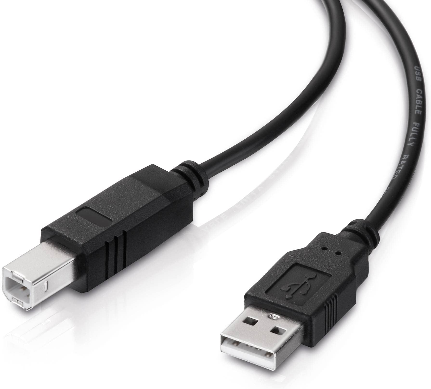 Amazon Basics USB-2.0-Kabel kompatible mit Drucker, Typ A auf Typ B ...