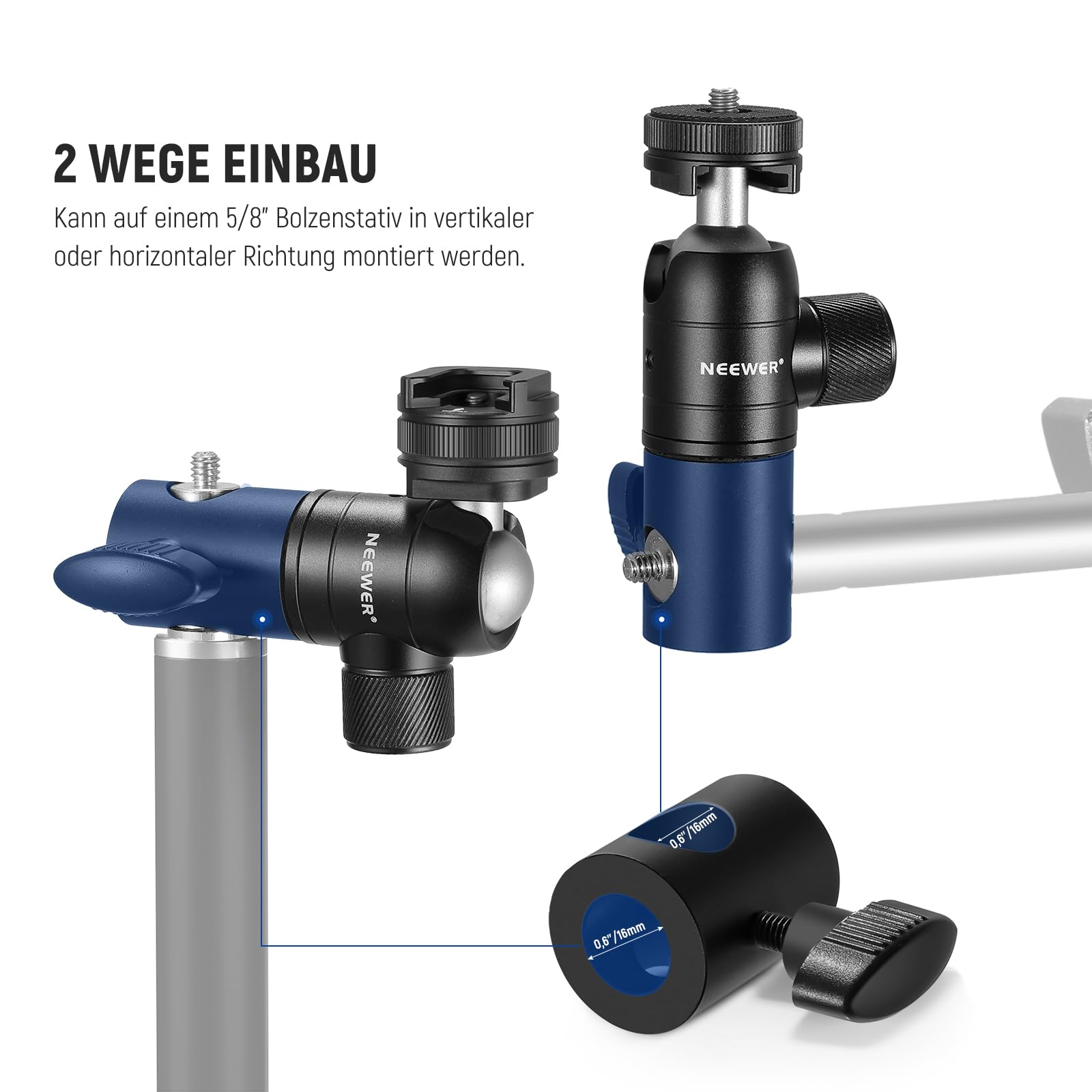 Neewer Universal Conversion Adapter 14 Inch 20 Mini Tripod Screw
