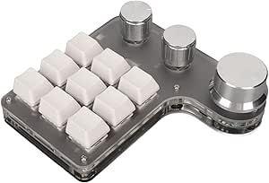 Amazon.com: GOWENIC 9 Keys Mini Custom Keypad, 3 Knobs Programmable RGB Backlit Programming ...