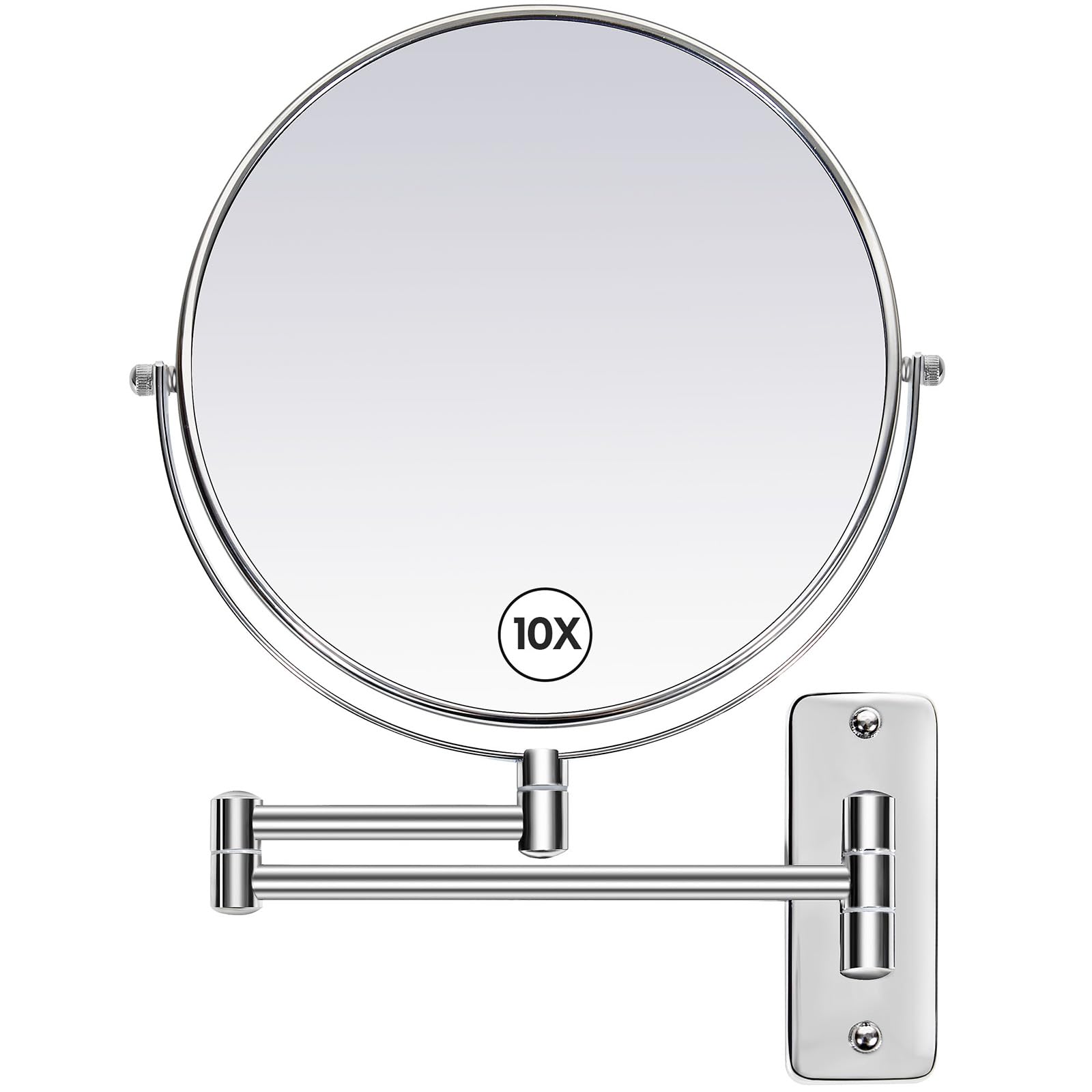 Large Size 9-in Wall Mounted Magnifying Makeup Mirror 1X/10X ...