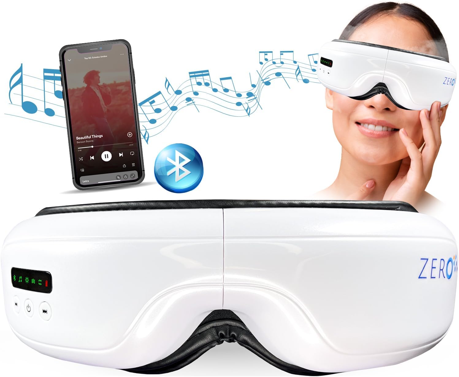 Amazon.com: zero eye massager, Heated Compression Eye Mask with Music ...