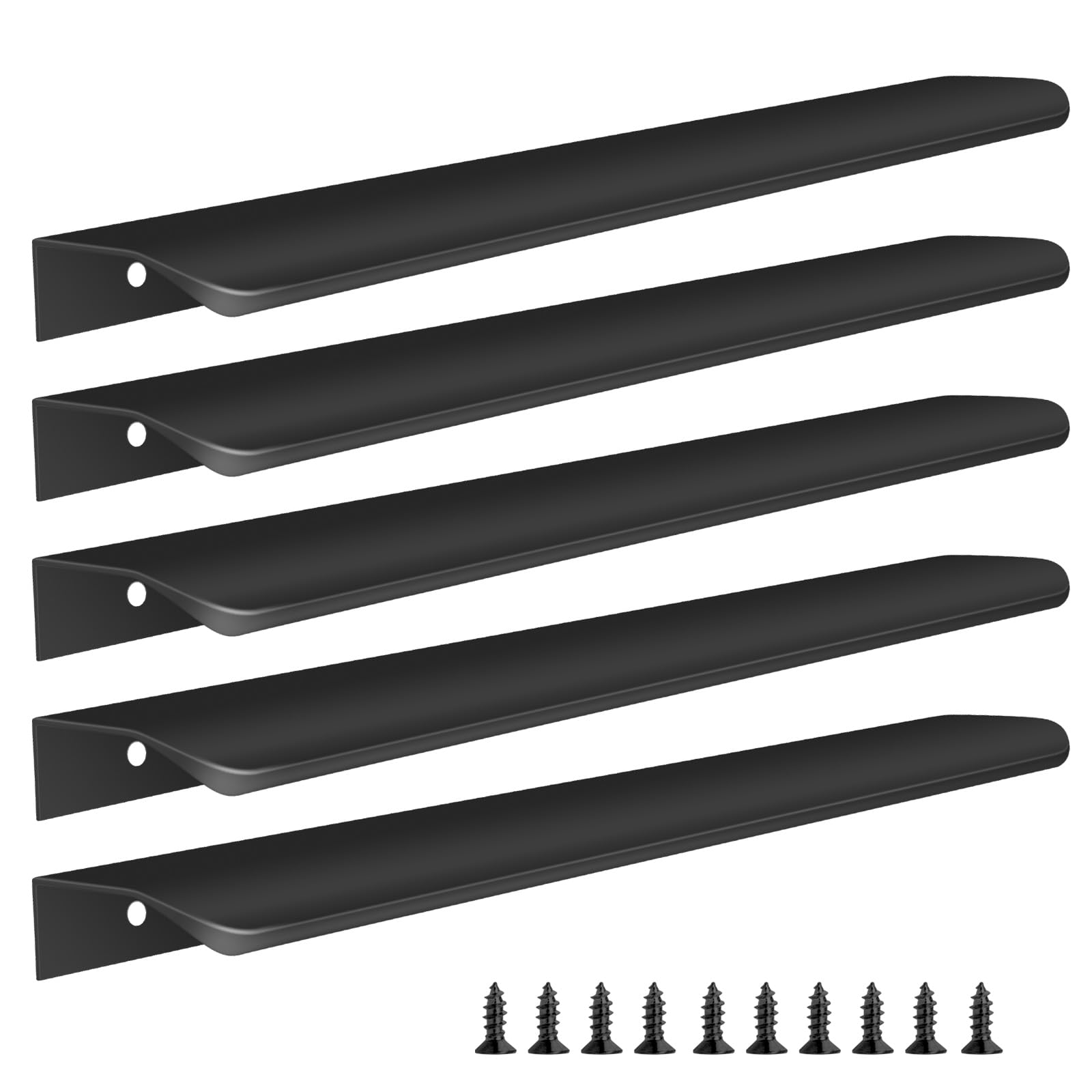Snapklik.com : Malimali 5 Pack Black Finger Edge Pulls For Wardrobes ...
