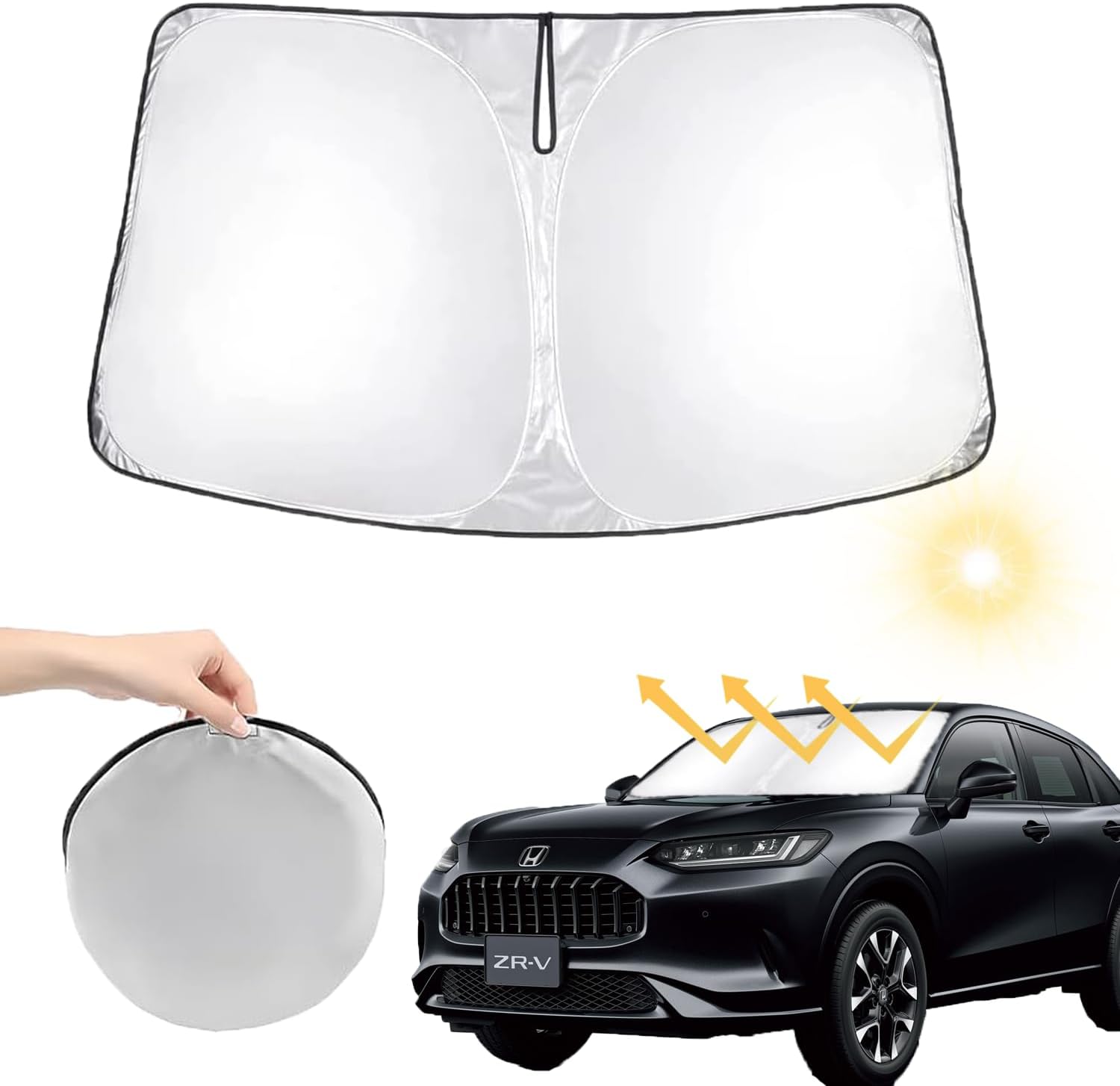 Amazon.co.jp: 【zr-v サンシェード】wincar ホンダ ZR-V RZ系 フロントガラス zrv専用 サンシェード 収納袋付 日よけ 遮光断熱 2023～現行 新型zrv用 ...