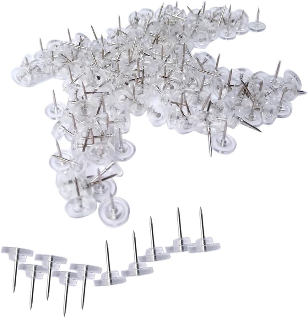 Amazon.com: 450-Pack Clear Push Pins Thumbtacks, Clear Thumb Tacks for ...