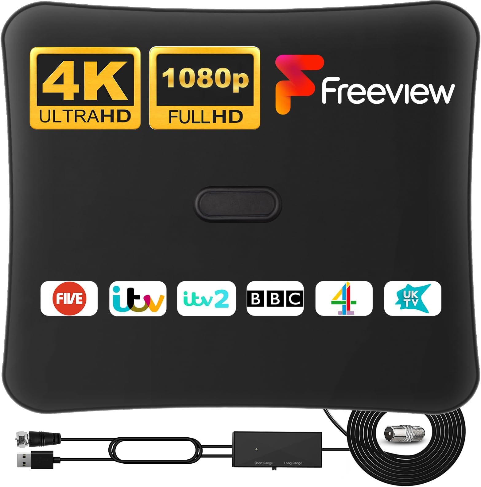 TV Aerial Indoor-Amplified Smart Digital 4K 1080P, Support All Older TV ...