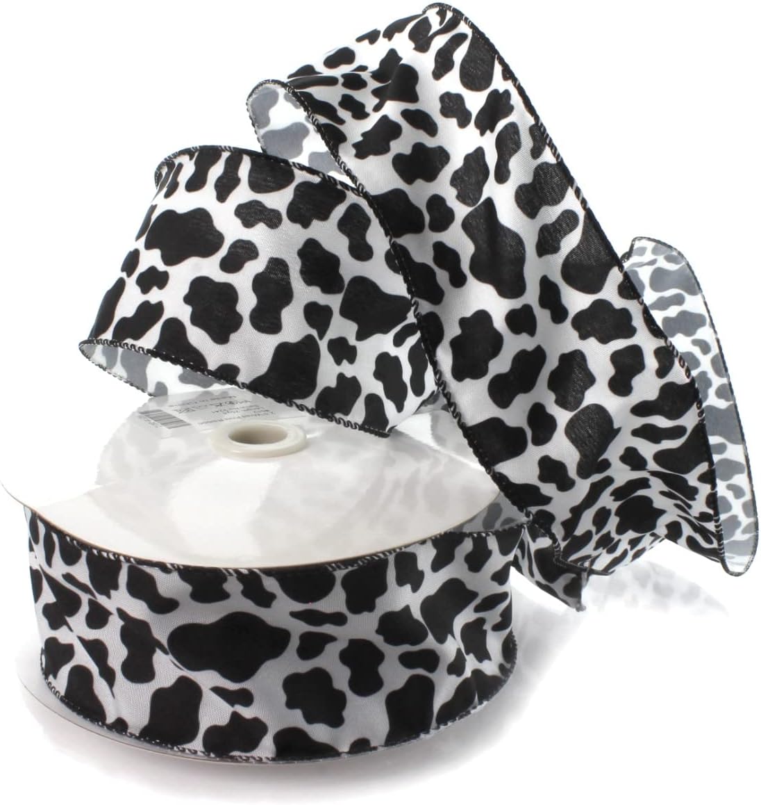 Amazon.com: Ribbon Traditions Black/White Cow Wired Ribbon 2 1/2" by 10 ...
