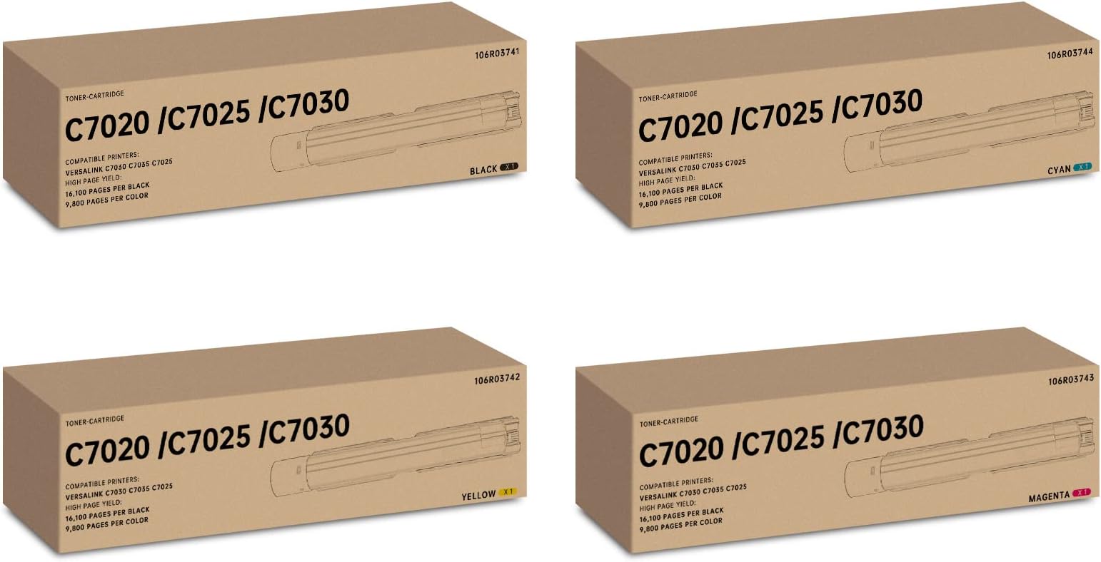 Amazon.com: C7020 C7025 C7030 Black Cyan Magenta Yellow High Capacity ...