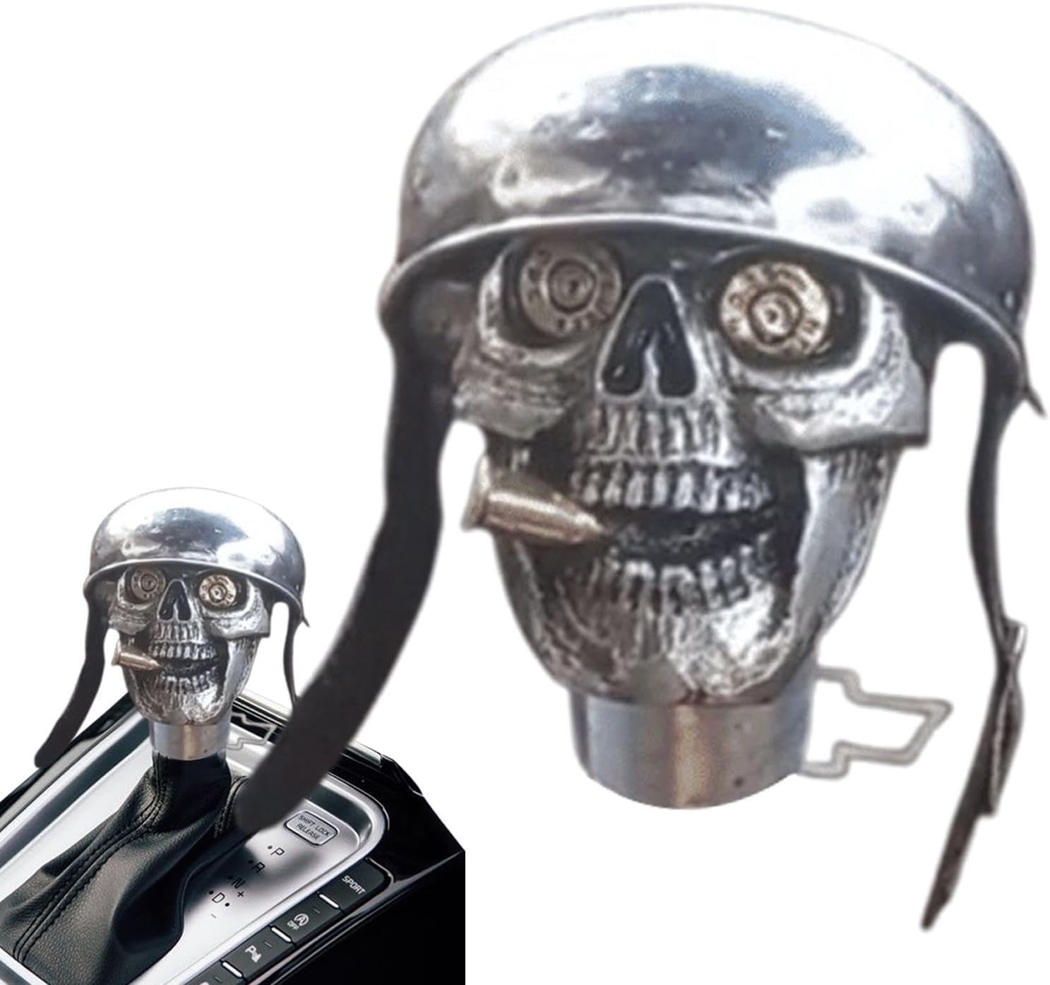 Amazon.com: Skull Gear Shift Knob - Handcrafted Alloy Skull Soldier ...