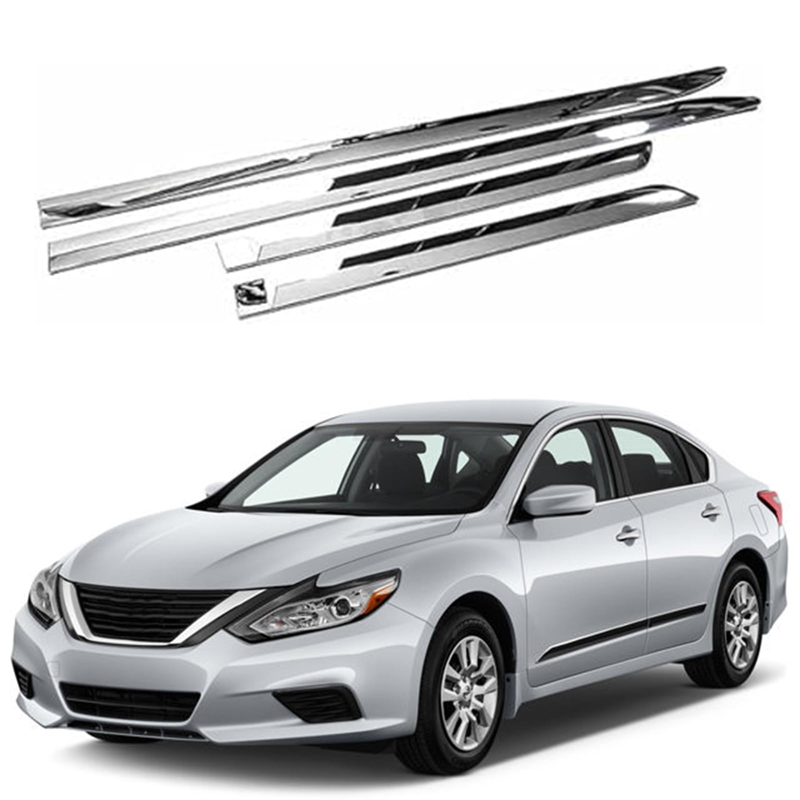 Amazon.com: Chrome Door Body Side Molding Trim Compatible with 2013 ...