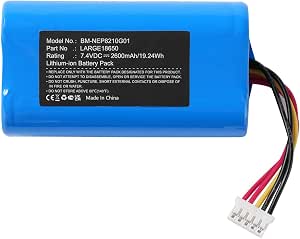 Amazon.com: Jaywat 2600mAh/7.4V WHB02-2600 (5 pin) Battery Replacement ...