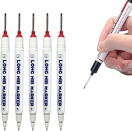 Amazon.com: 5PCS Long Head Deep Hole Marker Pens, 20mm Deep Reach ...