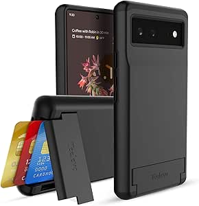 Amazon.com: Teelevo Dual Layer Wallet Case for Google Pixel 6, Protective Case with 3-Card ...