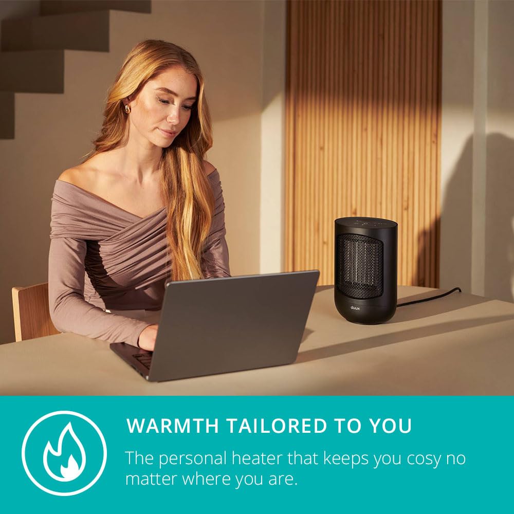 Duux Zone Personal Heater | 1500W | 60-Degree Horizontal Oscillation ...