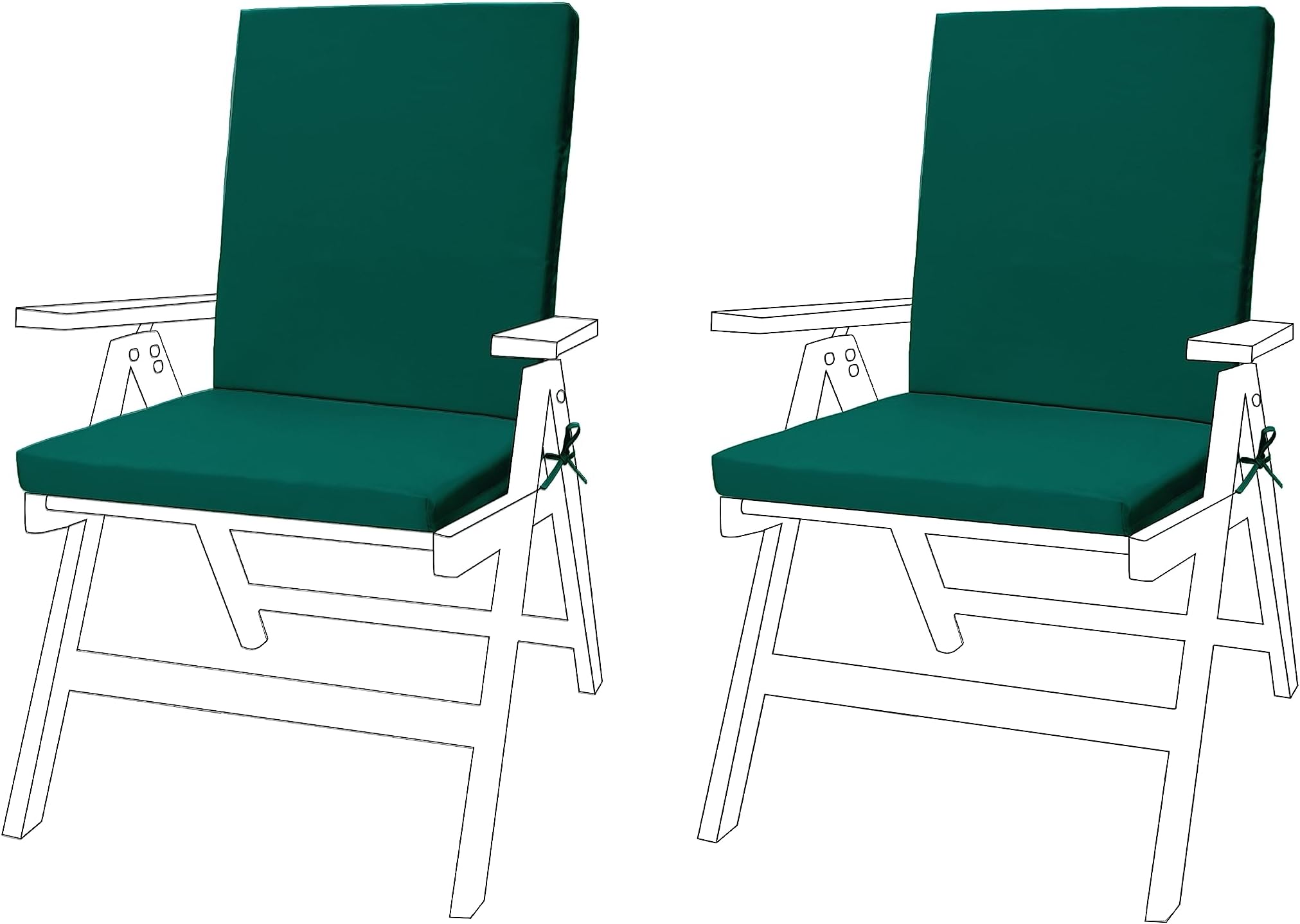 Gardenista Garden Chair Seat Pad | Indoor Water Resistant Outdoor ...