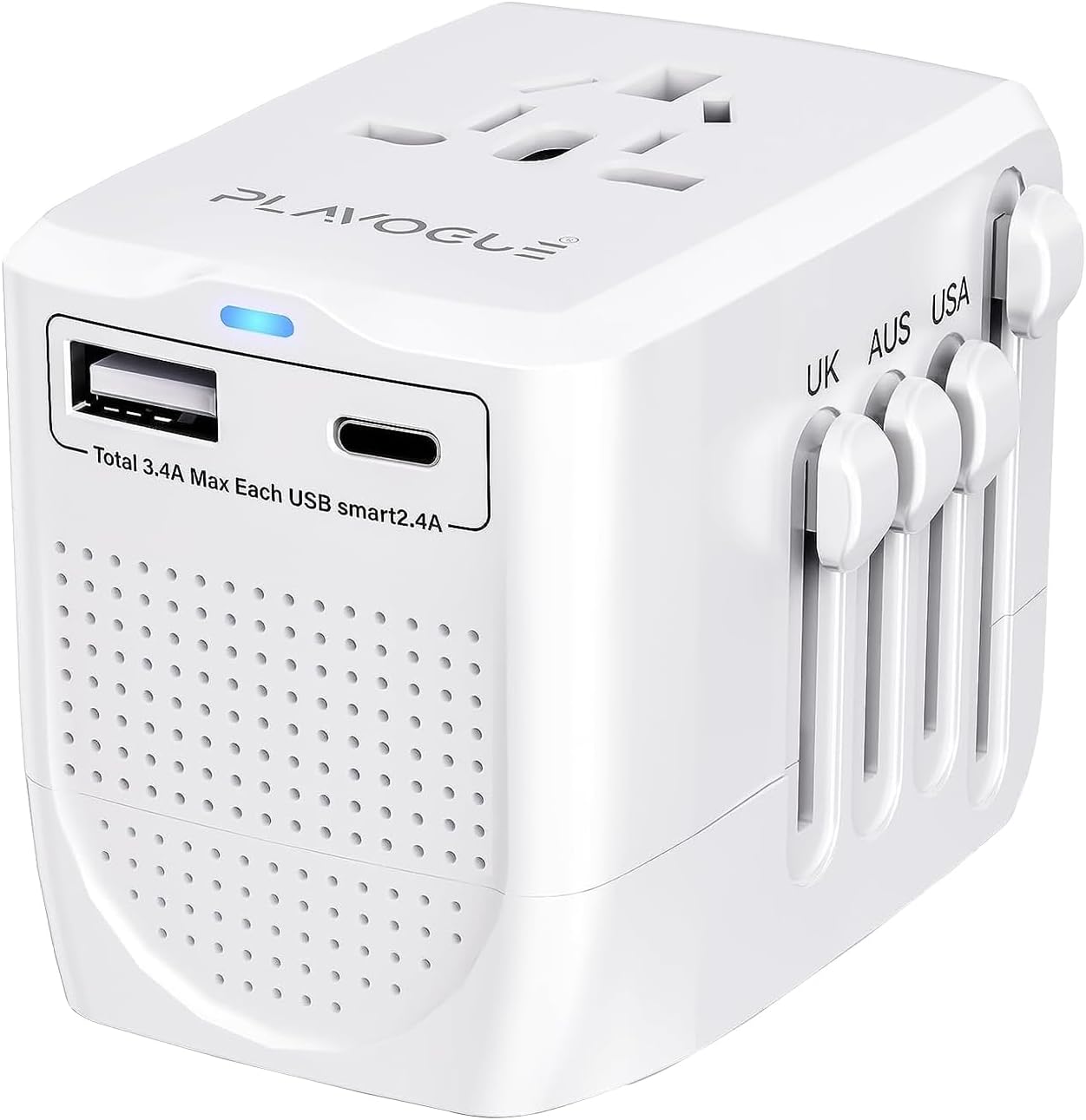 Amazon.com: Travel Adapter to Europe - Plavogue 220v to 110v Power ...
