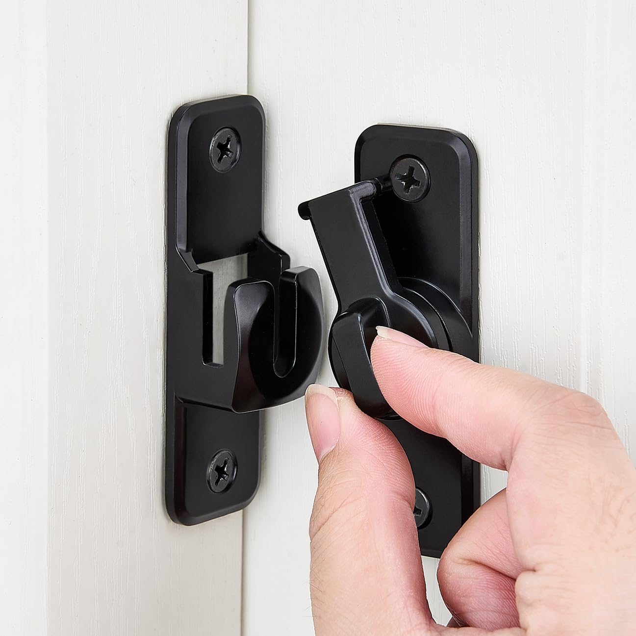Amazon.com: INIRET Black Enhanced Security Flip Latch Lock - Heavy-Duty ...