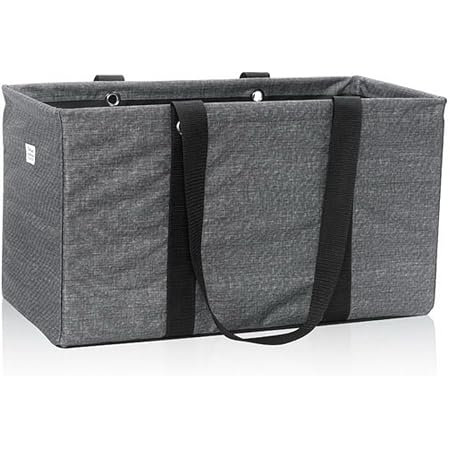Amazon.com: Thirty One Essential Storage Tote in Charcoal Crosshatch ...