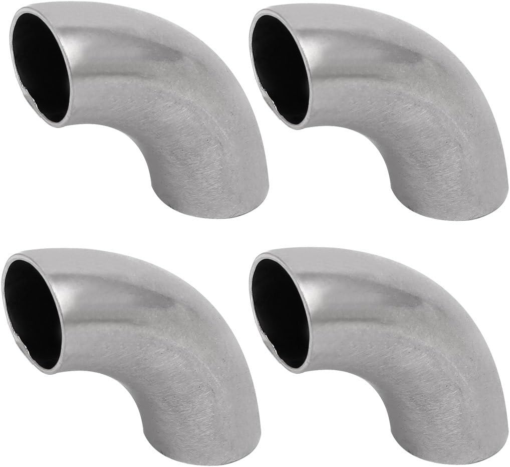 uxcell 4pcs 304 Stainless Steel Hand Rail Elbow Fittings 16mm Tube ...