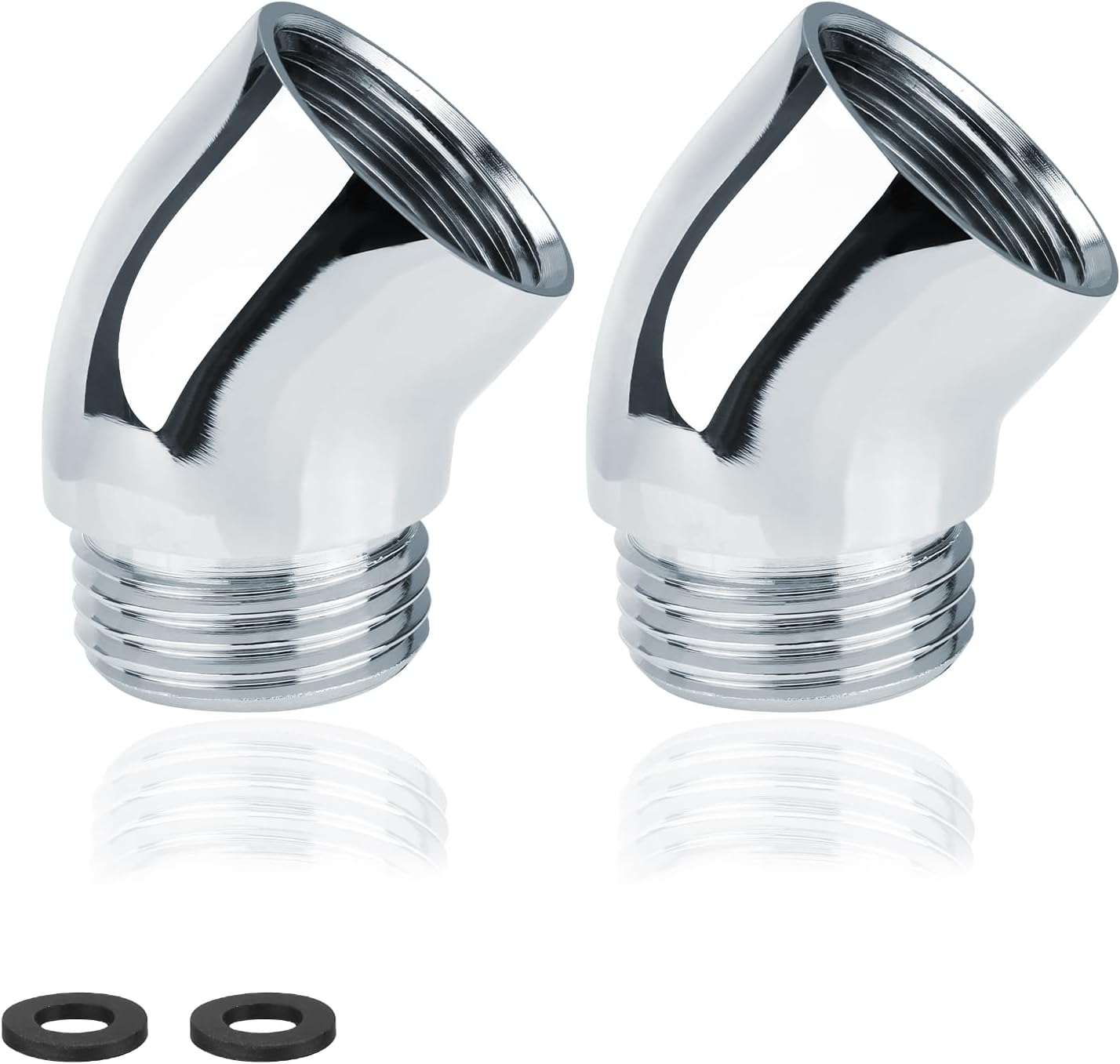 HERKINDNESS Shower Head Adapter, 2 Pcs 130 Degree Shower Adapter with 2 ...