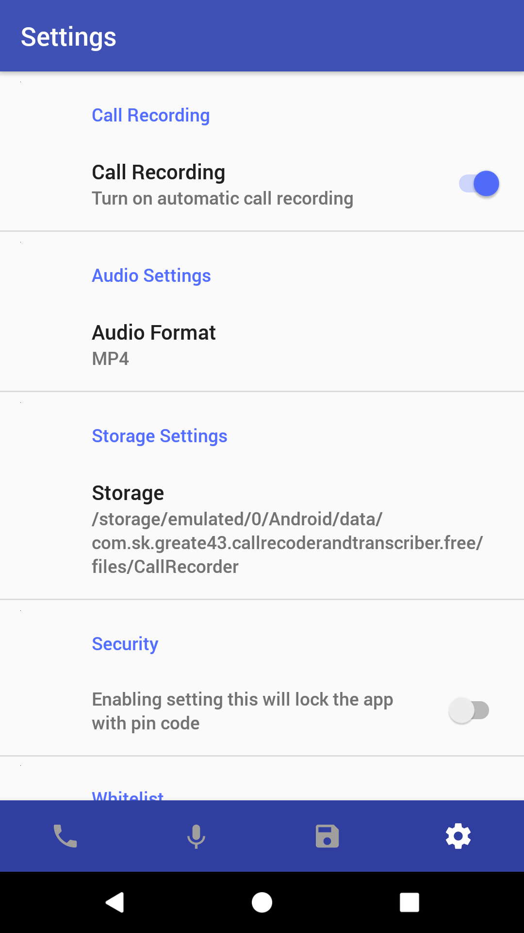 Call Recorder - Encrypted Files and Pin Lock (Pro) - App on Amazon Appstore