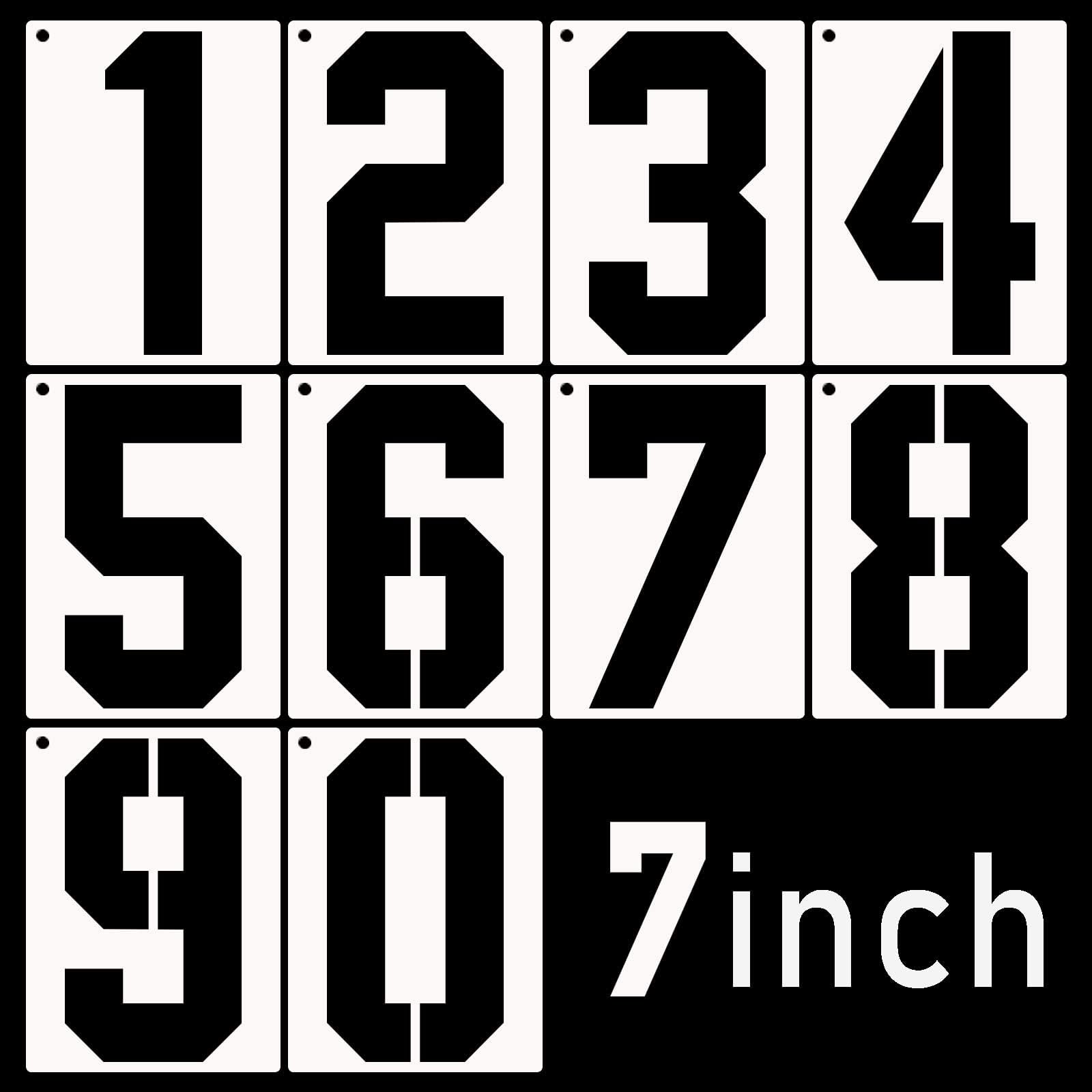 Amazon.com : DXCYZ 7 Inch Large Number Stencils Kit 0-9 Address Number ...