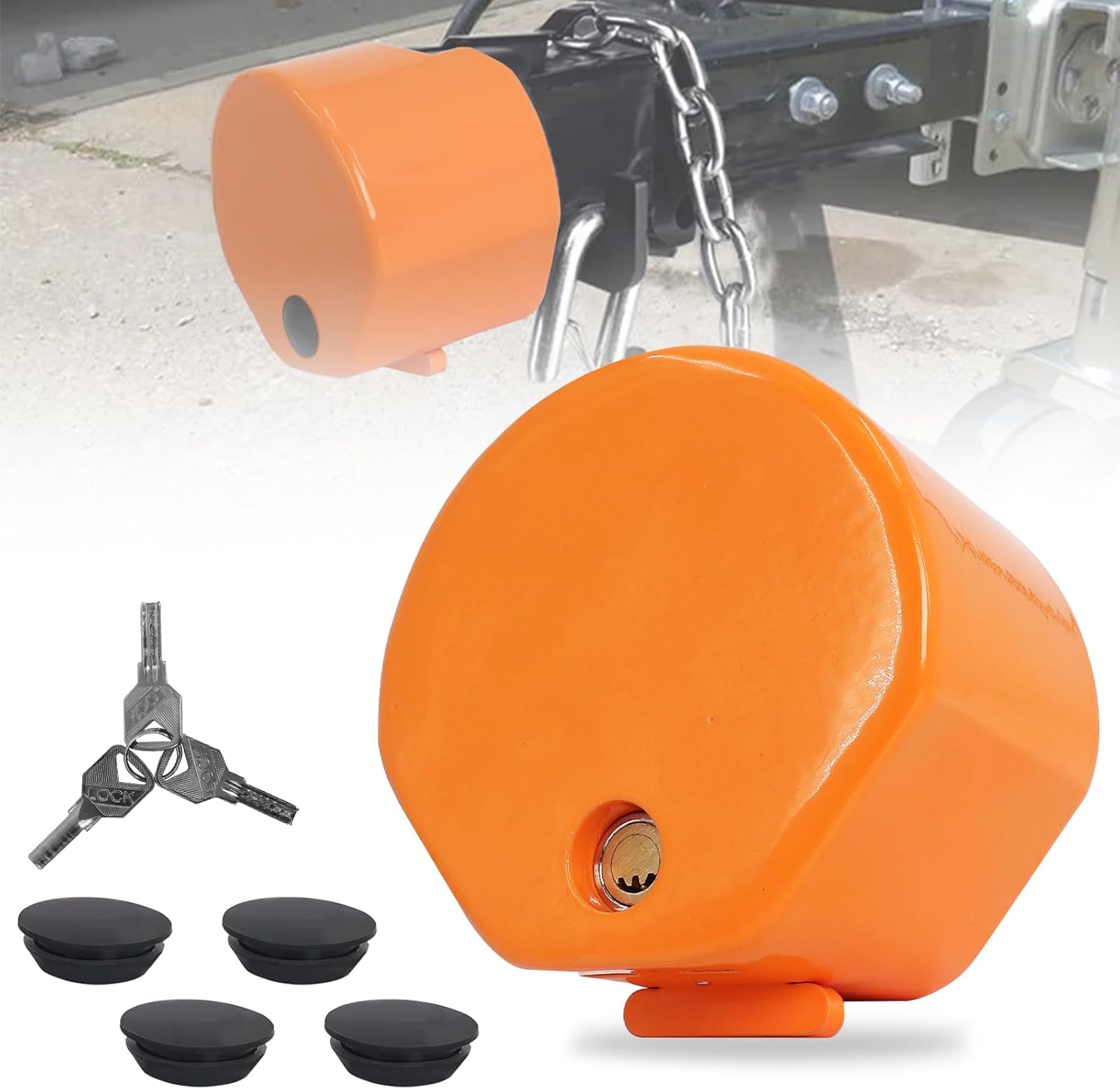 Amazon.com: Heavy Duty Trailer Coupler Lock, Trailer Tongue Locks fit 2 ...