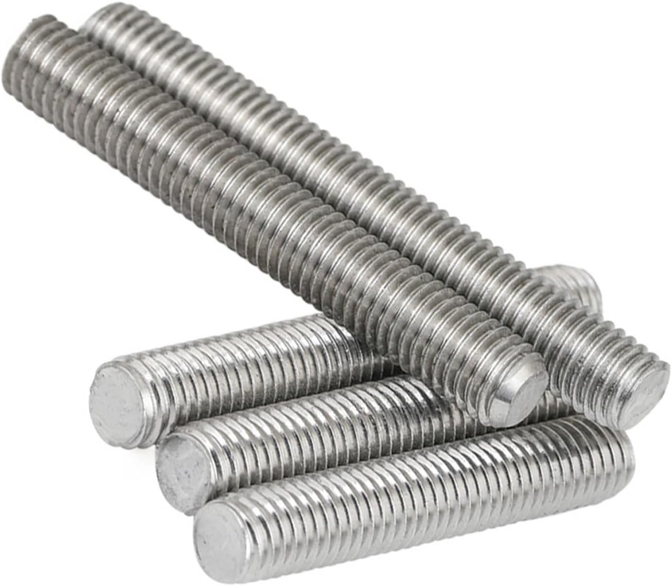 Amazon.com: Barra de rosca completa de acero inoxidable 304, barra roscada con tornillo, varilla ...