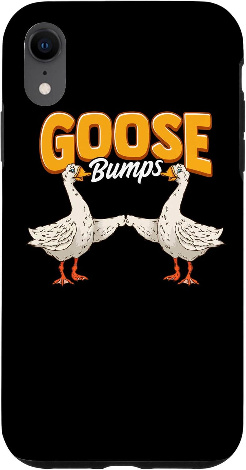 Amazon.com: iPhone XR Cute & Funny Goose Bumps Goosebumps Animal Pun ...