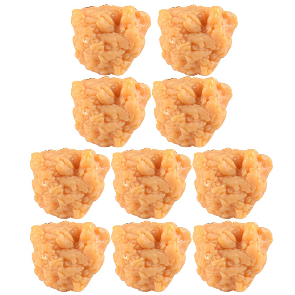 Amazon.com: Toyvian Food Toys Fake Fried Chicken 10Pcs Simulated ...