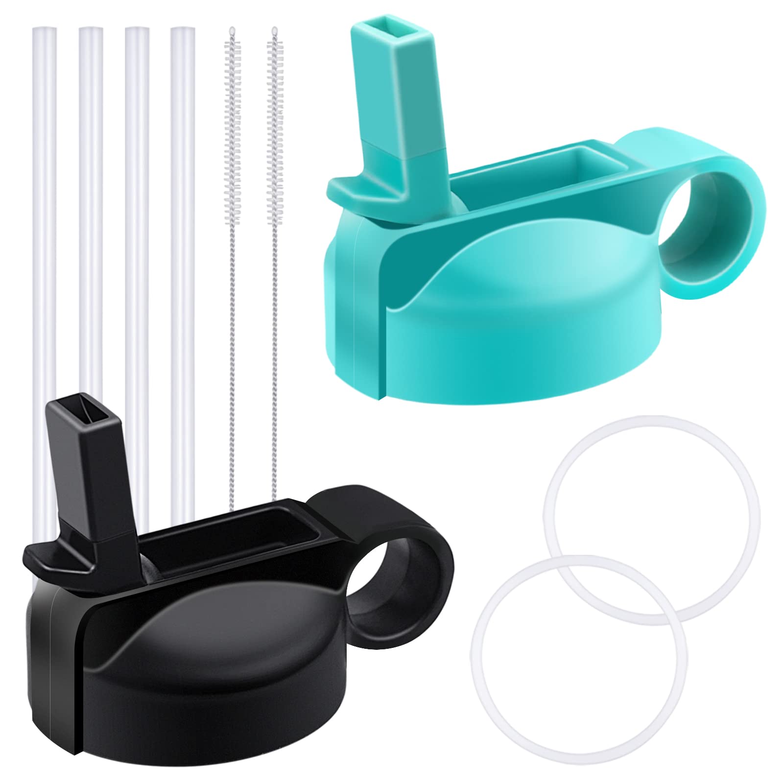 Straw Lid for Hydro Flask Wide Mouth Water Bottles 12oz-64oz with 4 ...