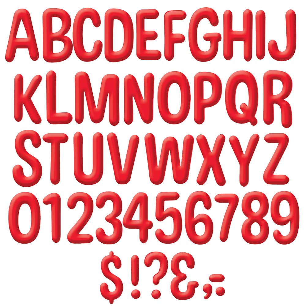 Snapklik.com : Eureka Red Alphabet And Numbers Bulletin Board And ...