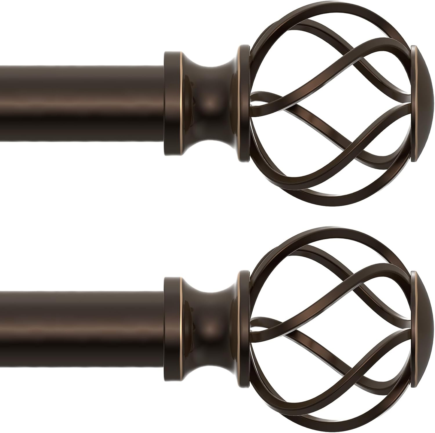 Amazon.com: VOIIY 2 Pack Curtain Rods for Windows 18 to 45 Inch(1.5-3. ...