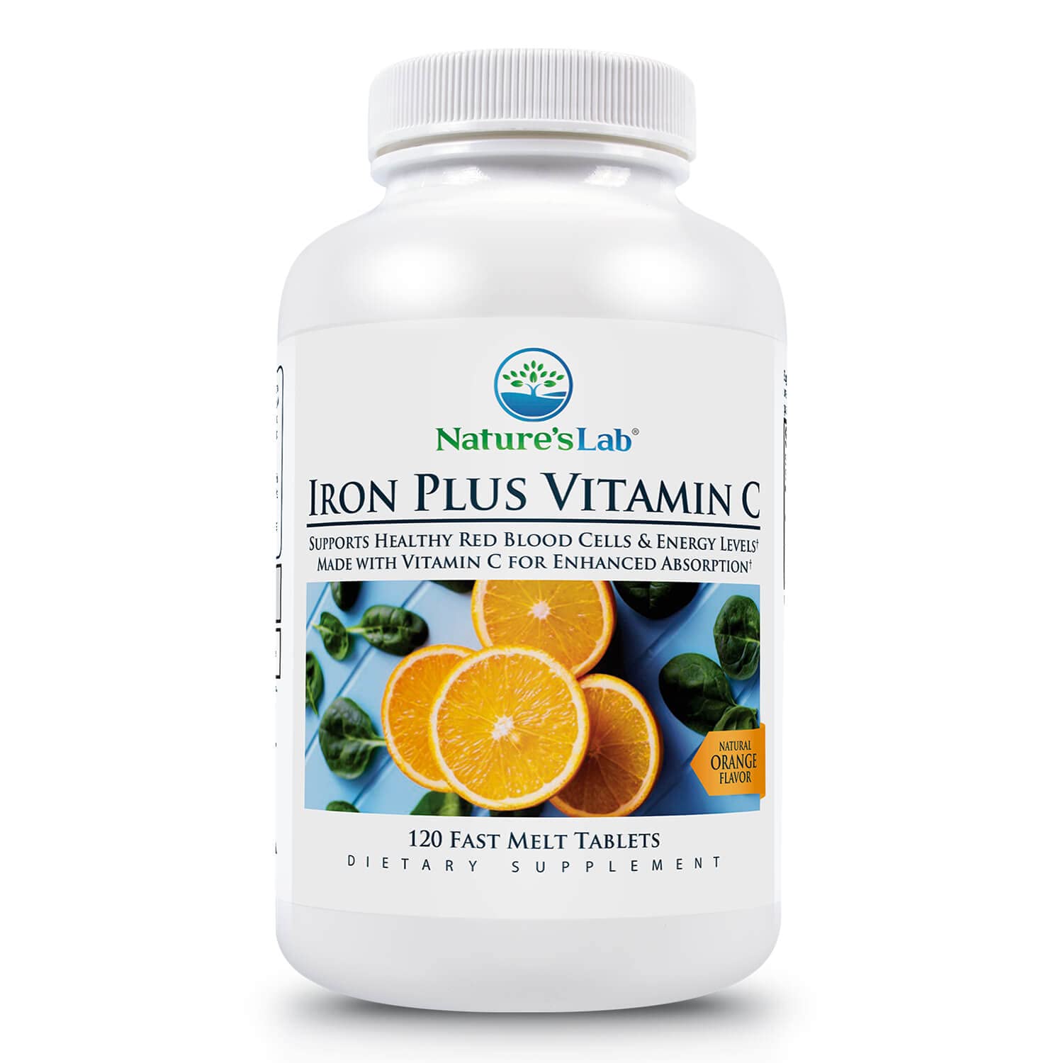 Buy Nature's Lab Iron Plus Vitamin C Fast Melt Tablets - Gentle on the ...