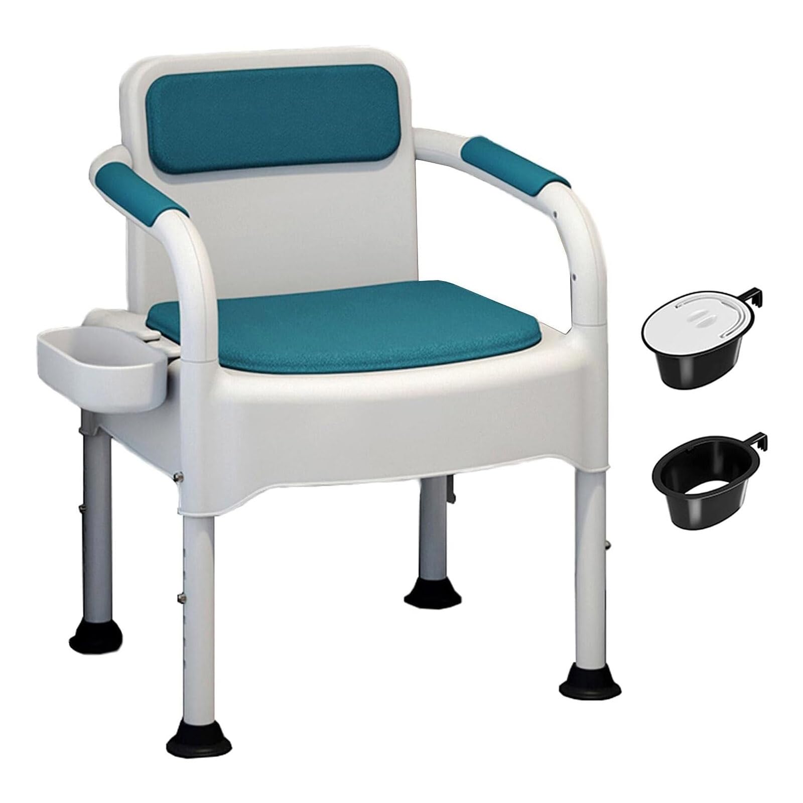 Heavy Duty Medical Shower Chair/Bedside Commode Chair,Padded Commode ...