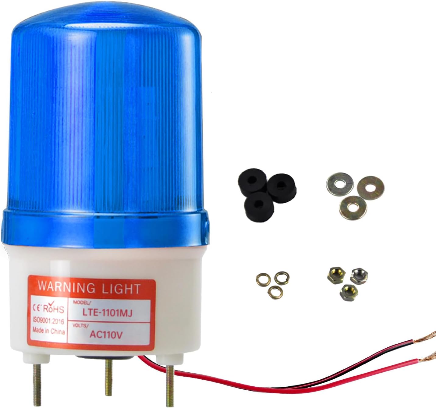 Amazon.com: Y DIANS S Rotating Strobe Light for Trucks AC110V-120V Blue ...