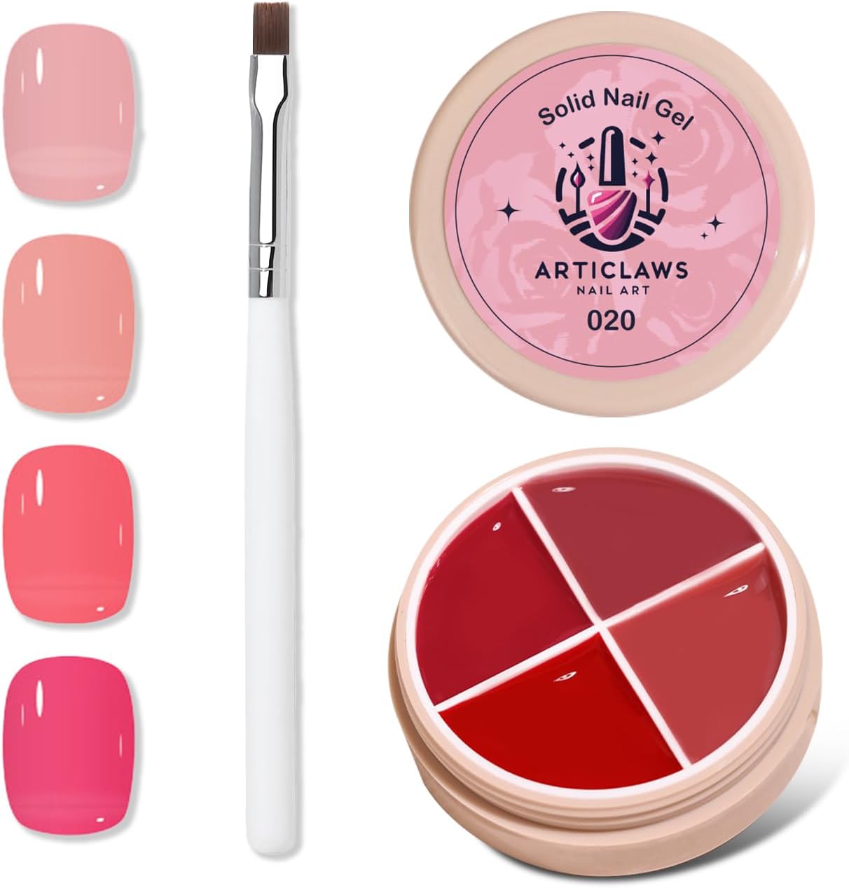Amazon.com : CurvLife Solid Gel Nail Polish - Neon Pastel Cream Colors ...