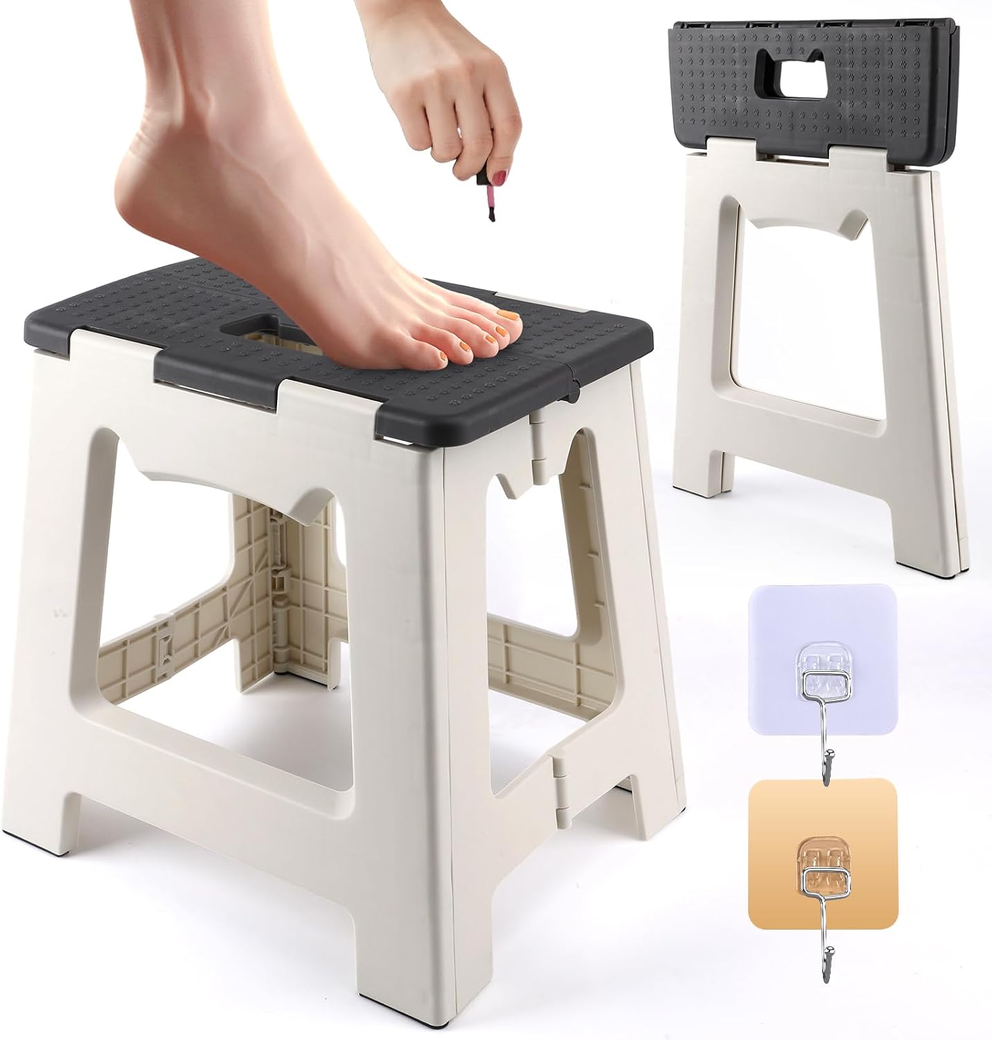 Amazon.com: YINGJEE Shower Stool for Shaving Legs, Foot Rest Folding ...