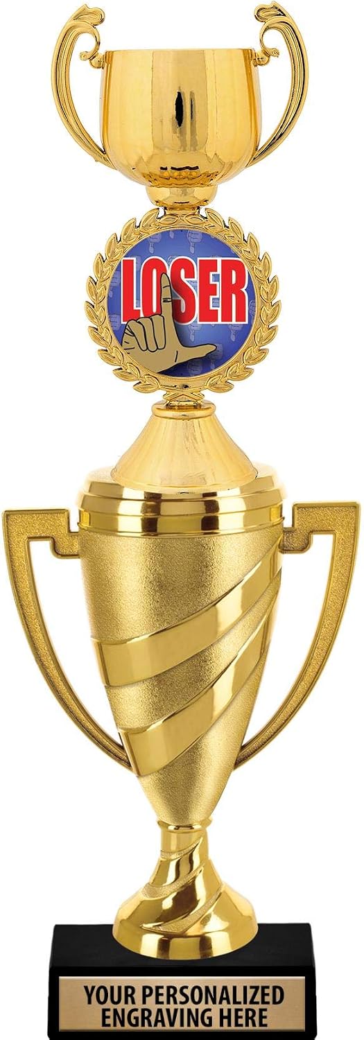 Amazon.com : Crown Awards Loser Trophy, 14" Gold Cup Loser Trophies ...