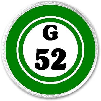 Amazon.com: G 52 G52 Bingo Ball - 3" Sew/Iron On Patch Game Hobby ...