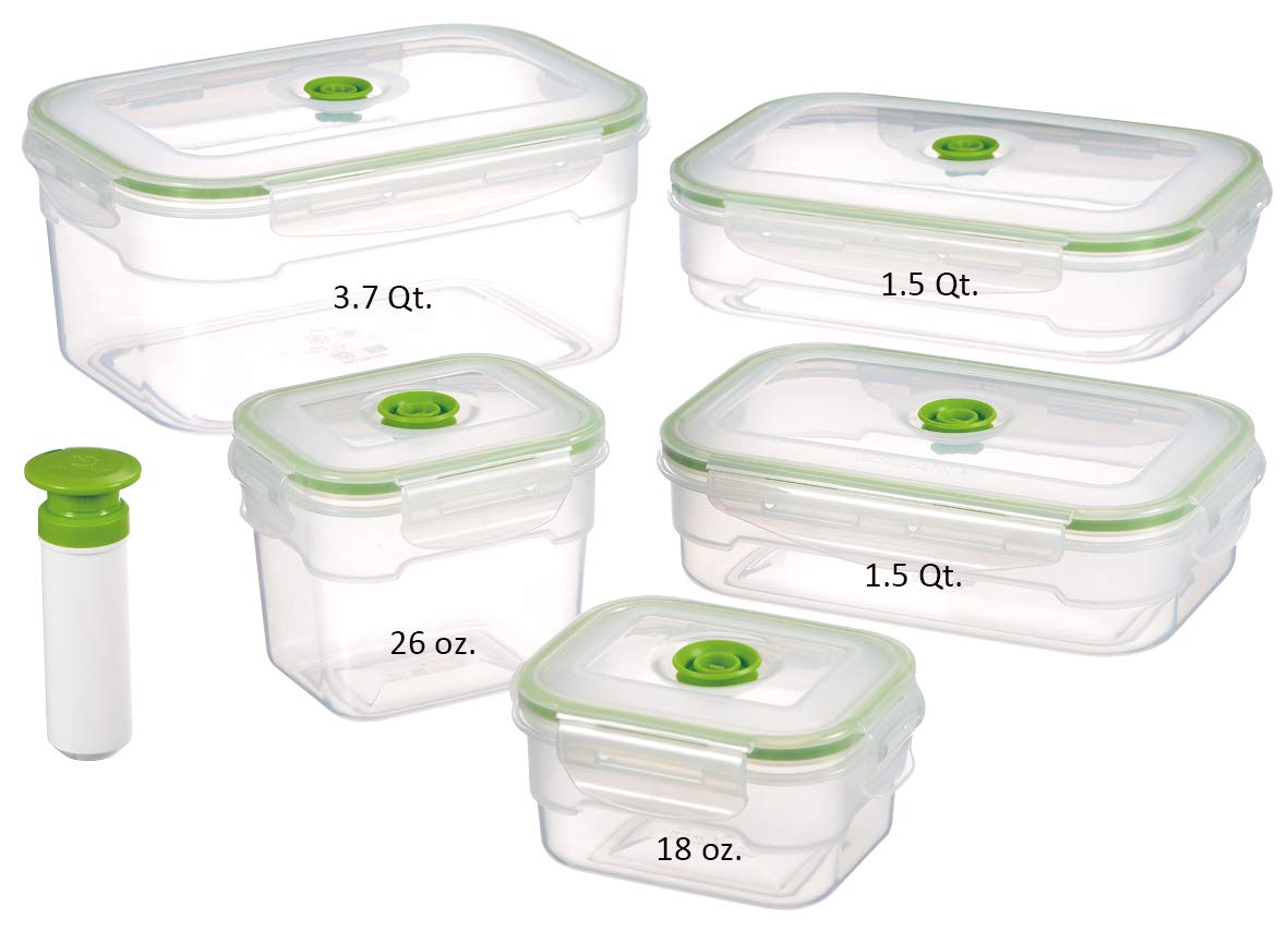 Amazon.com: Lasting Freshness 11 piece Vacuum Seal Food Storage ...