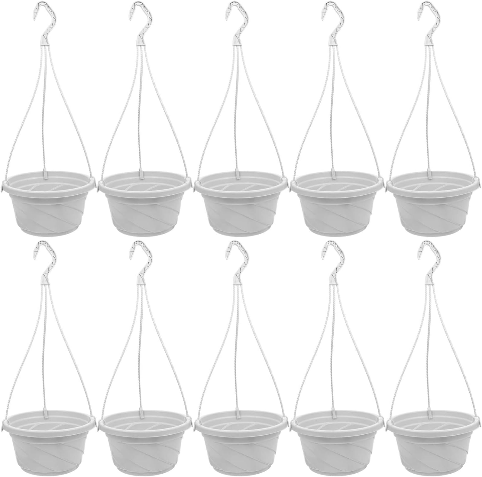 Amazon.com: Juvale 2 Pack Large Galvanized Metal Hanging Bucket Planter ...