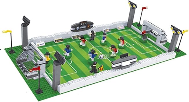 Amazon.com: Soccer Field Building Blocks Set, Soccer Game Stadium with ...