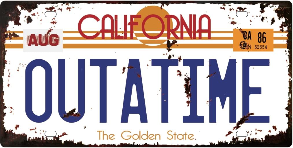 Amazon.fr : Back to The Future | Outatime | Metal Stamped License Plate