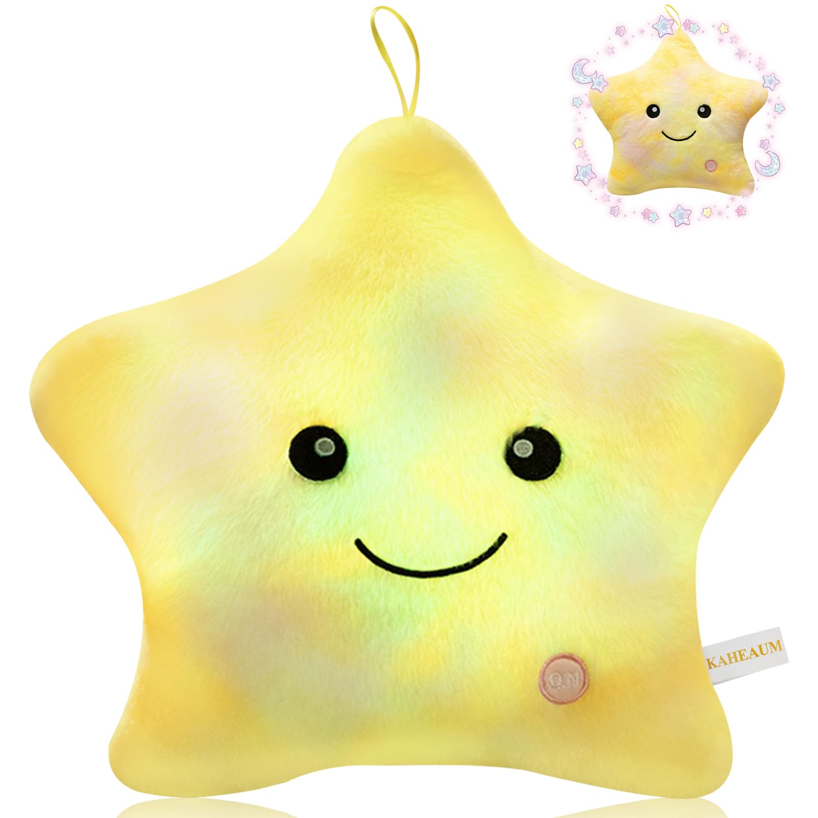 Snapklik.com : KAHEAUM Glow Stuffed Animal Night Light Up Star Pillow ...