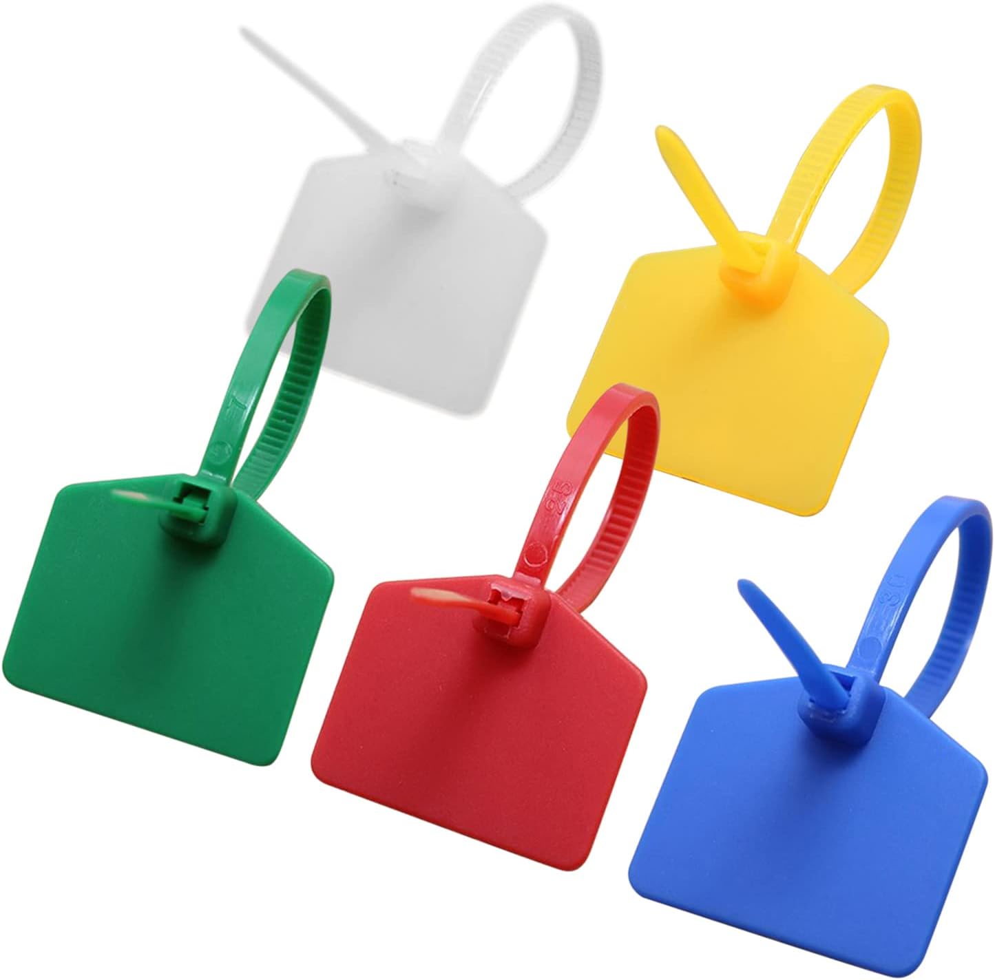 Amazon.co.jp: 100 Pack 5 Colors Cable Tags Nylon Marker Ties Cable ...