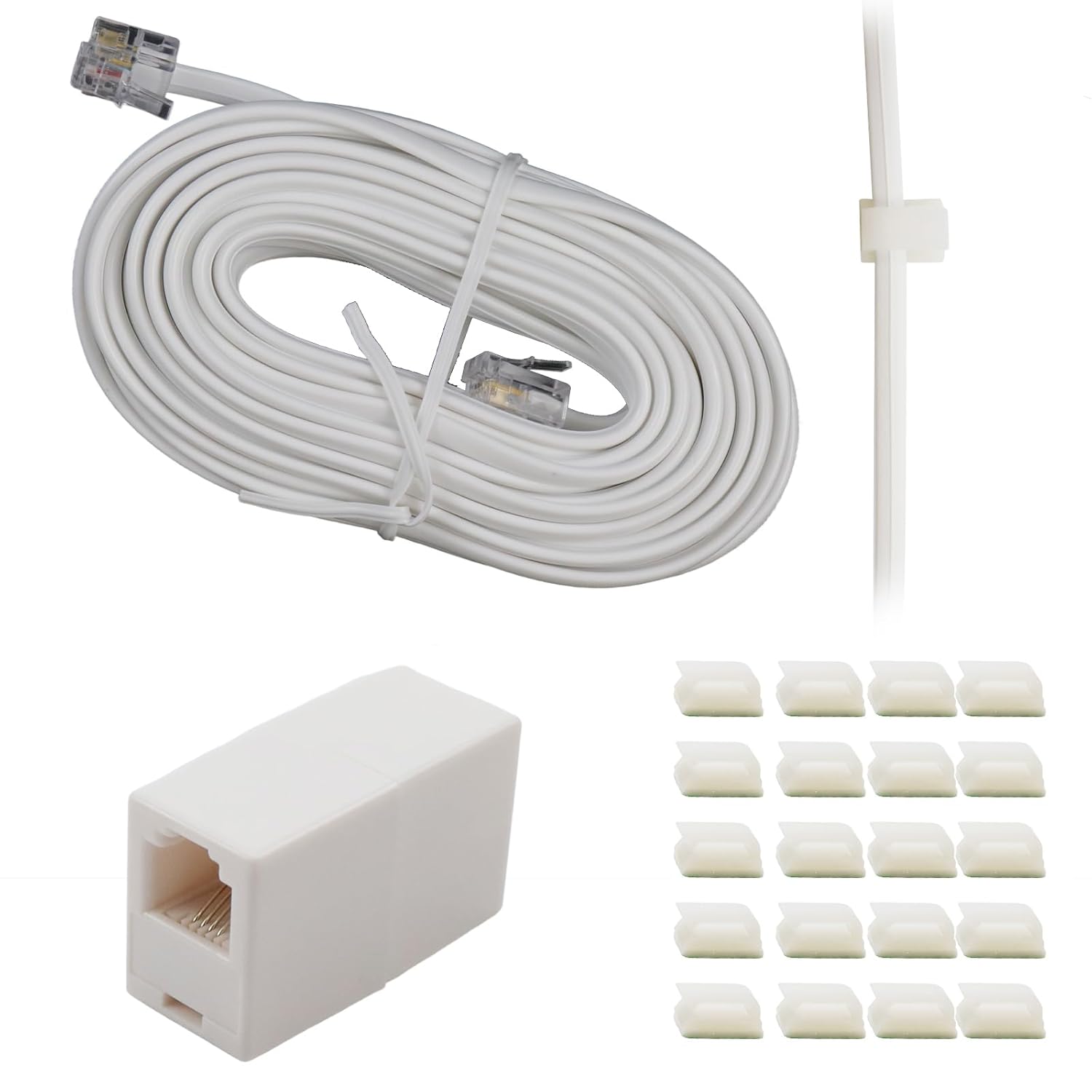 Amazon.com: Dahszhi 8.4Ft Phone Extension Cord,Telephone Cable with ...