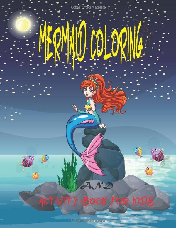 Buy Mermaid Coloring and Activity Book for Kids: Coloring Book With ...