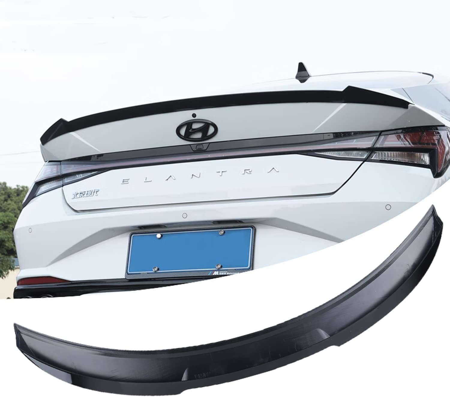 Amazon.com: MUCO Trunk Lid Rear Spoiler for Hyundai Elantra 16-20 AD ...