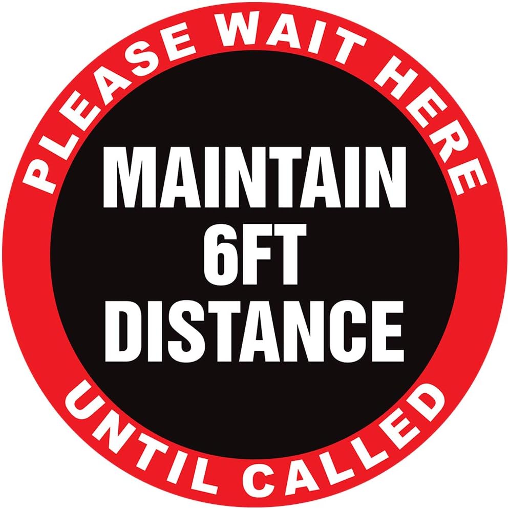Amazon.com : Social Distancing Floor Sign - Please Keep a Safe 6 Foot ...