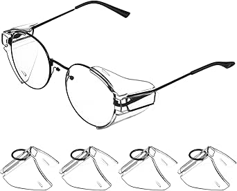 Ipetboom Universal Safety Glasses Side Shields - 2 Pairs Transparent PC ...
